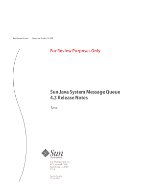Fillable Online java Sun Java System Message Queue 43 Release Notes ...