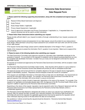 Fillable Online bccdc Panorama Data Governance Data Request Form Fax ...
