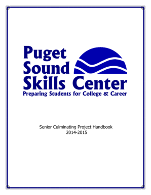 Fillable Online highlineschools Senior Culminating Project - Highline ...