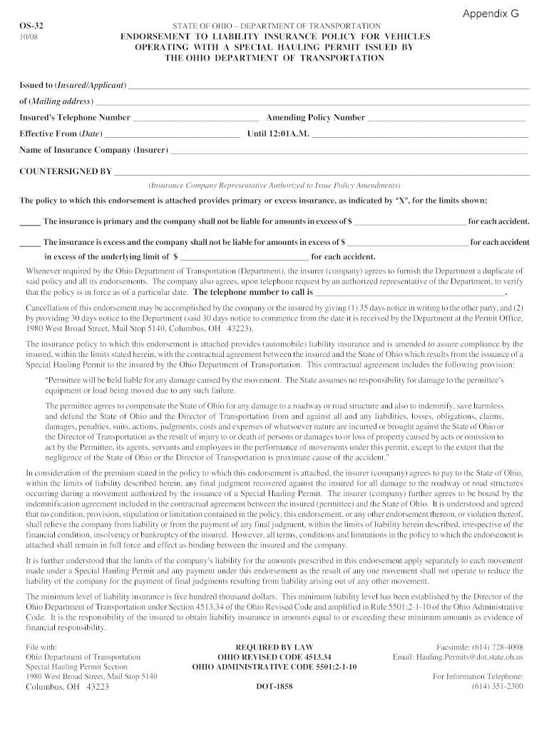 Fillable Online ODOT Operational Guide for Oversize/Overweight Vehicle ...