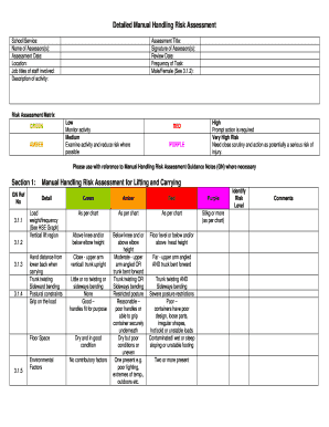 Fillable Online Manual Handling Risk Assessments. Claim Form (CPR Part ...