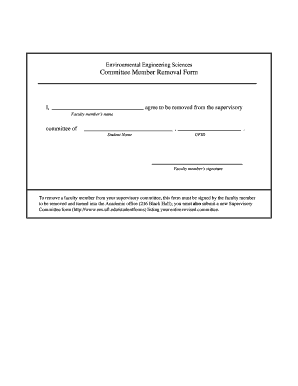 Fillable Online Committee Member Removal Form Fax Email Print - pdfFiller