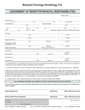 Fillable Online New Patient Forms (Breast) - Maryland Oncology Hematology Fax Email Print ...