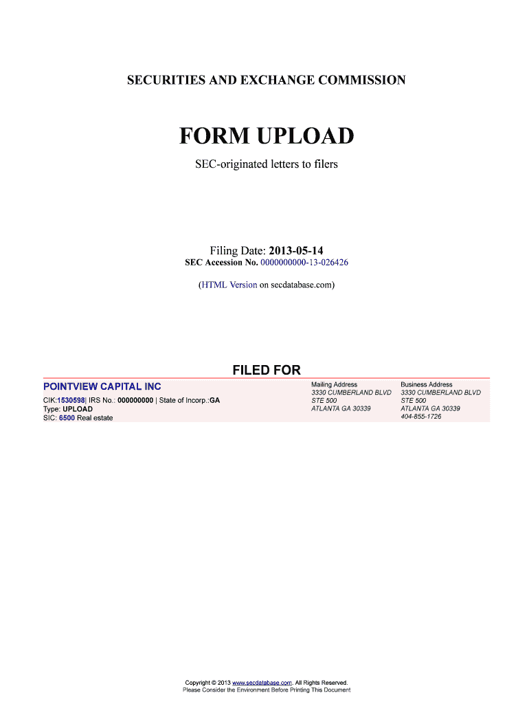 Fillable Online SEC-originated letters to filers Fax Email Print - pdfFiller