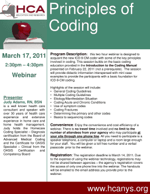 Fillable Online hca-nys Principles of Coding - Home Care Association of ...