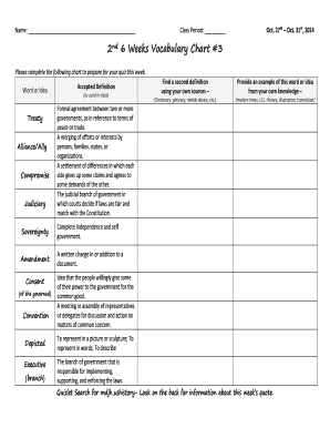 Fillable Online Vocab Chart 3 Fax Email Print - pdfFiller