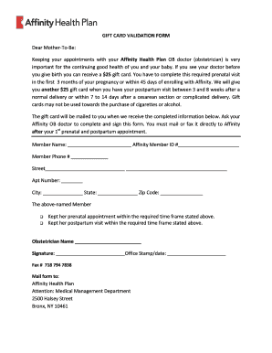 Fillable Online affinityplan Validation form - Affinity Health Plan Fax ...