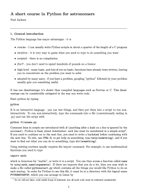 Fillable Online jb man ac A short course in Python for astronomers Fax ...