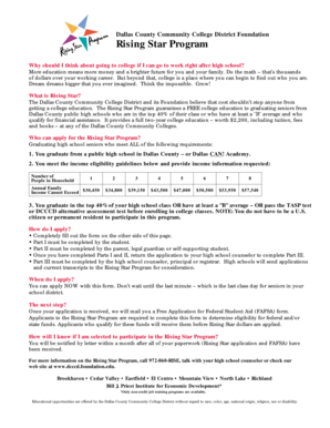 Fillable Online dcccd Rising Star Program - Dallas County Community ...