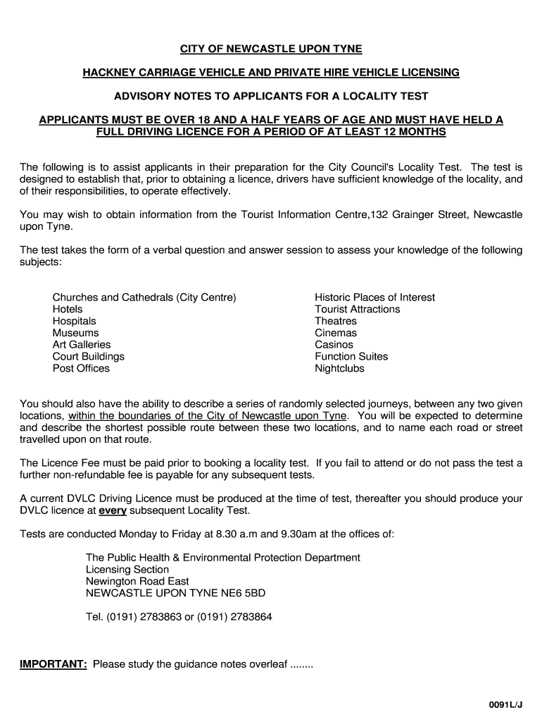 Fillable Online HACKNEY CARRIAGE VEHICLE AND PRIVATE HIRE VEHICLE ...