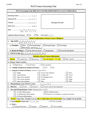 Fillable Online Breast Cancer Supplemental Form (BCS) - PLCO Fax Email ...