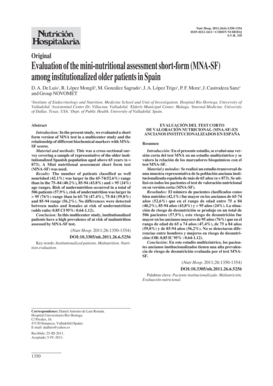 Fillable Online Evaluation of the mini-nutritional assessment short ...
