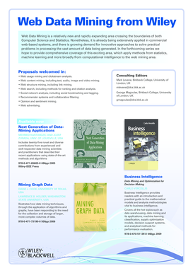 Fillable Online dcs bbk ac Web Data Mining from Wiley - Department of ...