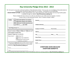 Fillable Online friendsofray cuipblogs Pledge Drive Form111312 ...