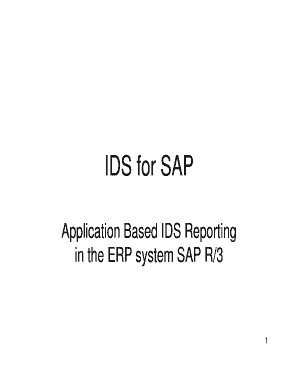Fillable Online IDS for SAP Fax Email Print - pdfFiller