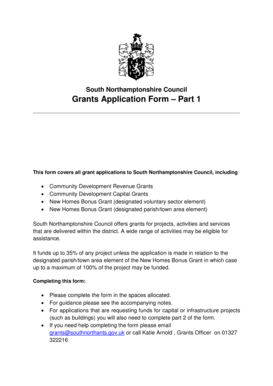 Fillable Online Grants Application Form Part 1 Fax Email Print - pdfFiller