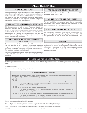 Fillable Online About The SEP Plan - INTERRA CU Fax Email Print - pdfFiller