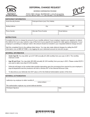 Fillable Online seattlehousing Deferral Change Request. allows participant to make changes to ...
