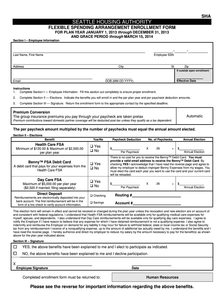 Fillable Online seattlehousing SEATTLE HOUSING AUTHORITY Fax Email ...