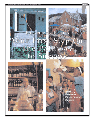 Fillable Online Your First Step On The Pathway to Success Business Plans Fax Email Print - pdfFiller