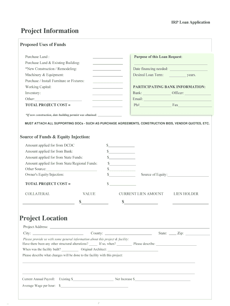 Fillable Online IRP Application - Dakota CDC Fax Email Print - pdfFiller