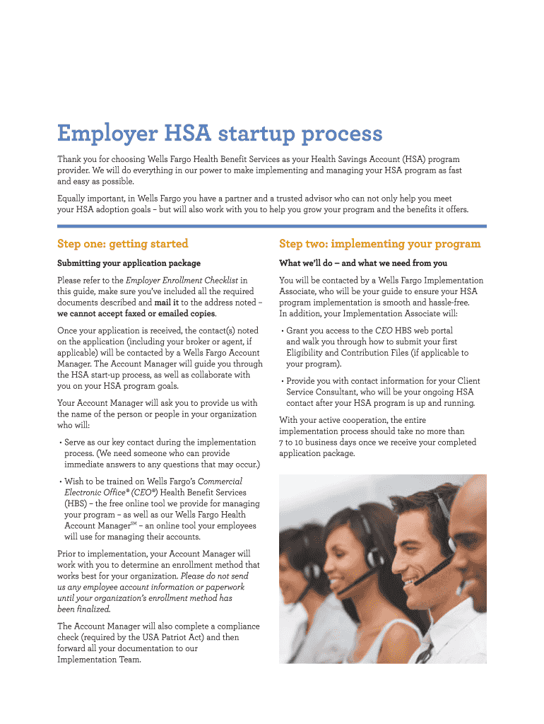 Fillable Online Employer HSA startup process - Kaiser Permanente Health ...