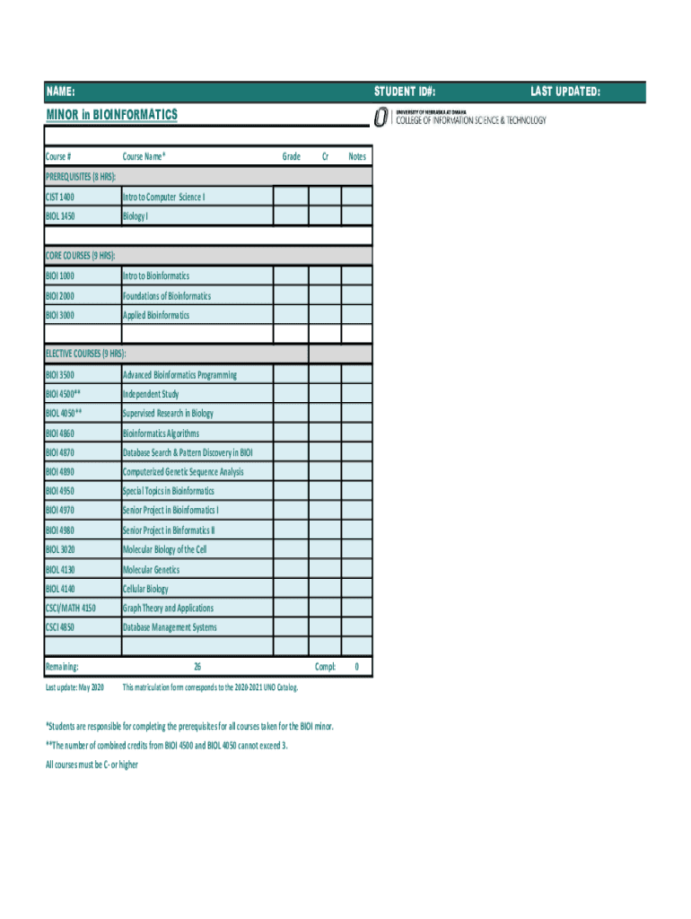 Fillable Online Final Matriculation Forms- 2020-2021 catalog.-IST Mat ...