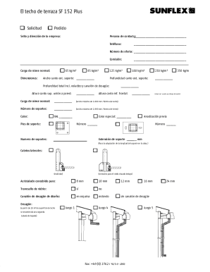 Fillable Online l techo de terraza SF 152 System SF152 - SUNFLEX Fax ...