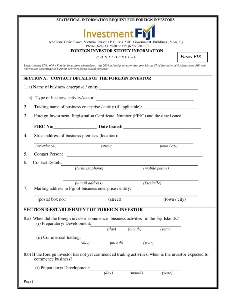 Fillable Online Fillable Online FIS FORM 2011 (2).doc Fax Email Print ...