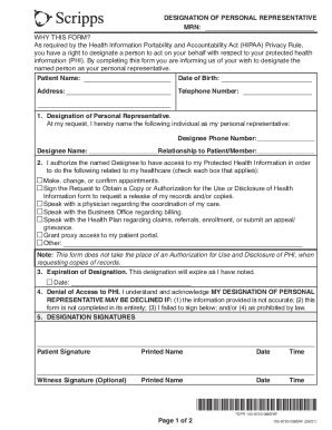 Fillable Online DESIGNATION OF PERSONAL REPRESENTATIVE WHY THIS FORM ...