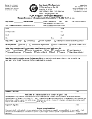 Fillable Online FOIA Affidavit of Indigency - Bay County, Mi Fax Email ...