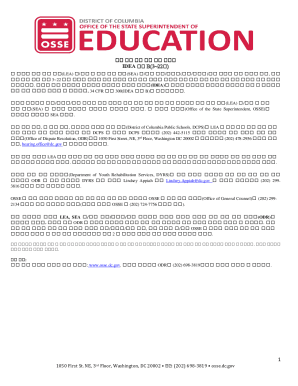 Fillable Online osse dc OSSE IDEA Part B Student Compliance Monitoring ...