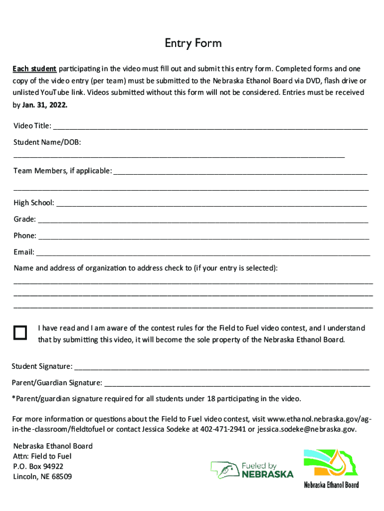 Fillable Online ethanol nebraska Guide 5523Applying for a Pre-Removal ...