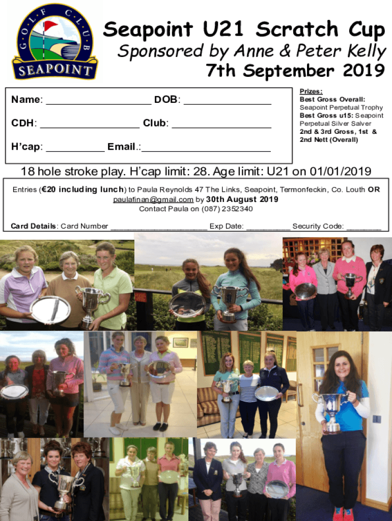 Fillable Online Seapoint U21 Scratch Cup - Golfnet Fax Email Print ...