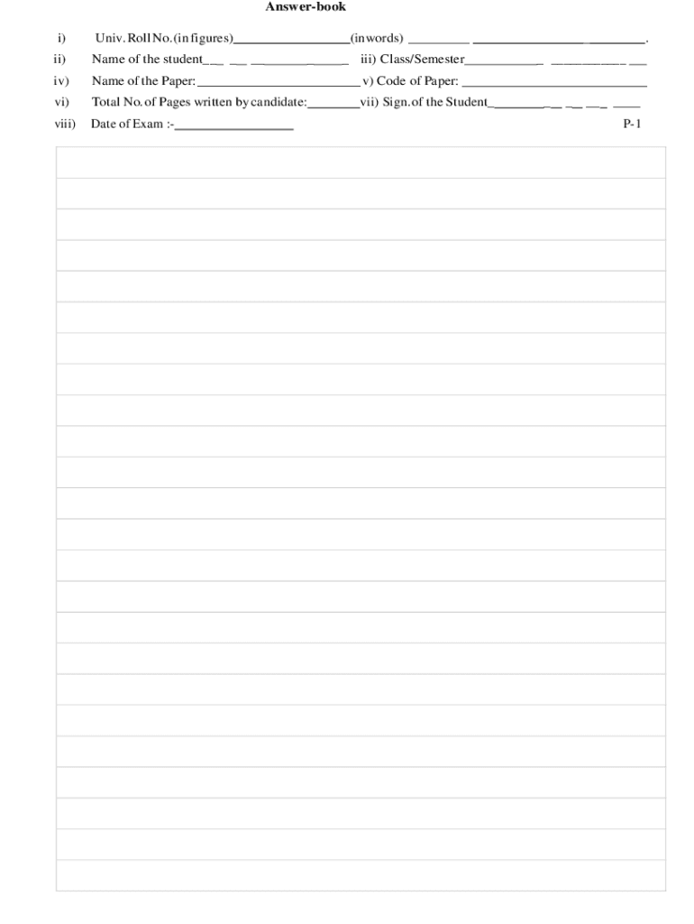 Fillable Online KUK - Online Examination Form Fax Email Print - pdfFiller