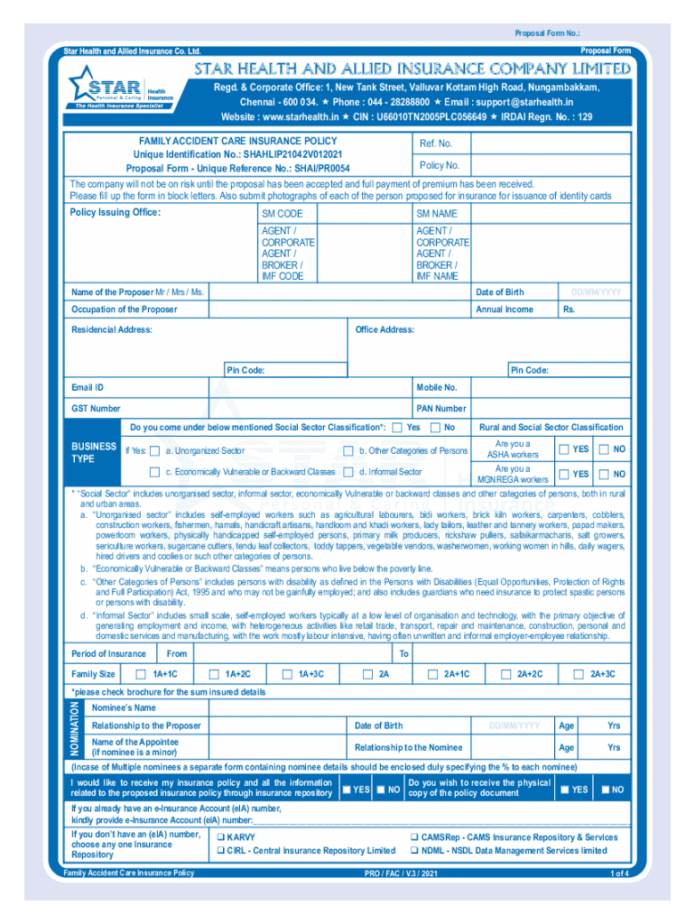 Family Accident Care Insurance Policy - Fill Out, Sign & Share Online ...