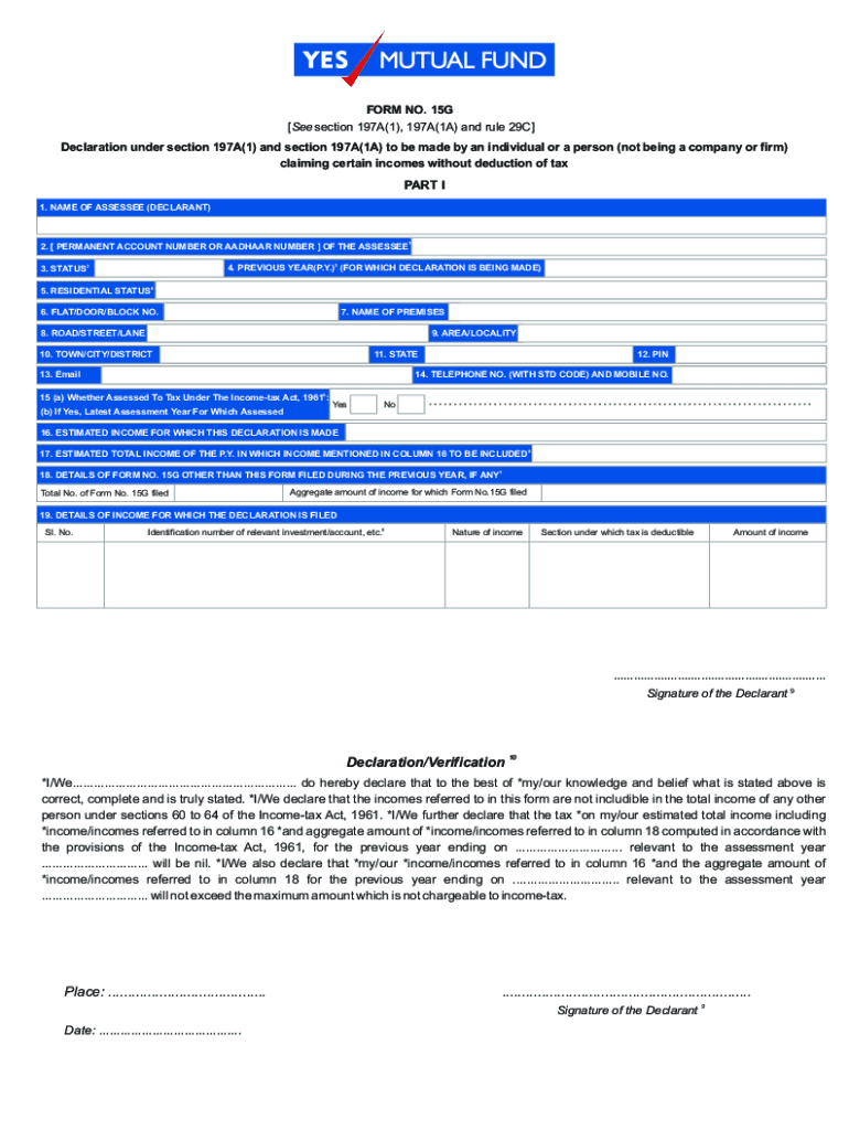Fillable Online form 15G Sample 1.cdr Fax Email Print - pdfFiller