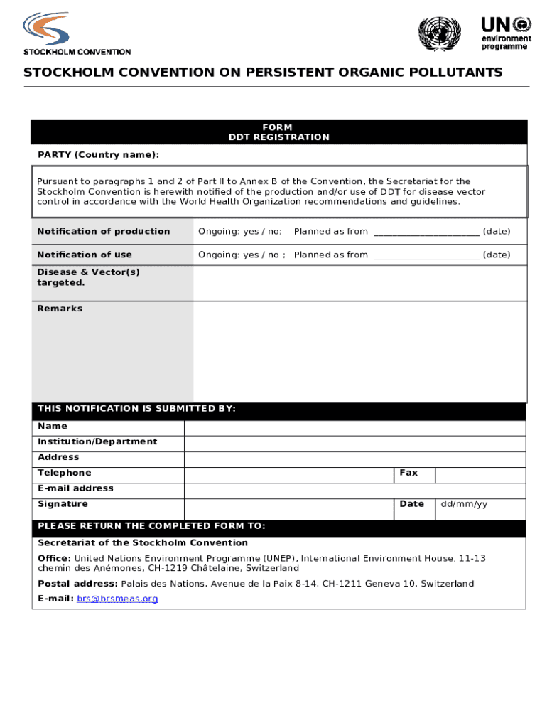 DDT REGISTRATION - chm pops Doc Template | pdfFiller
