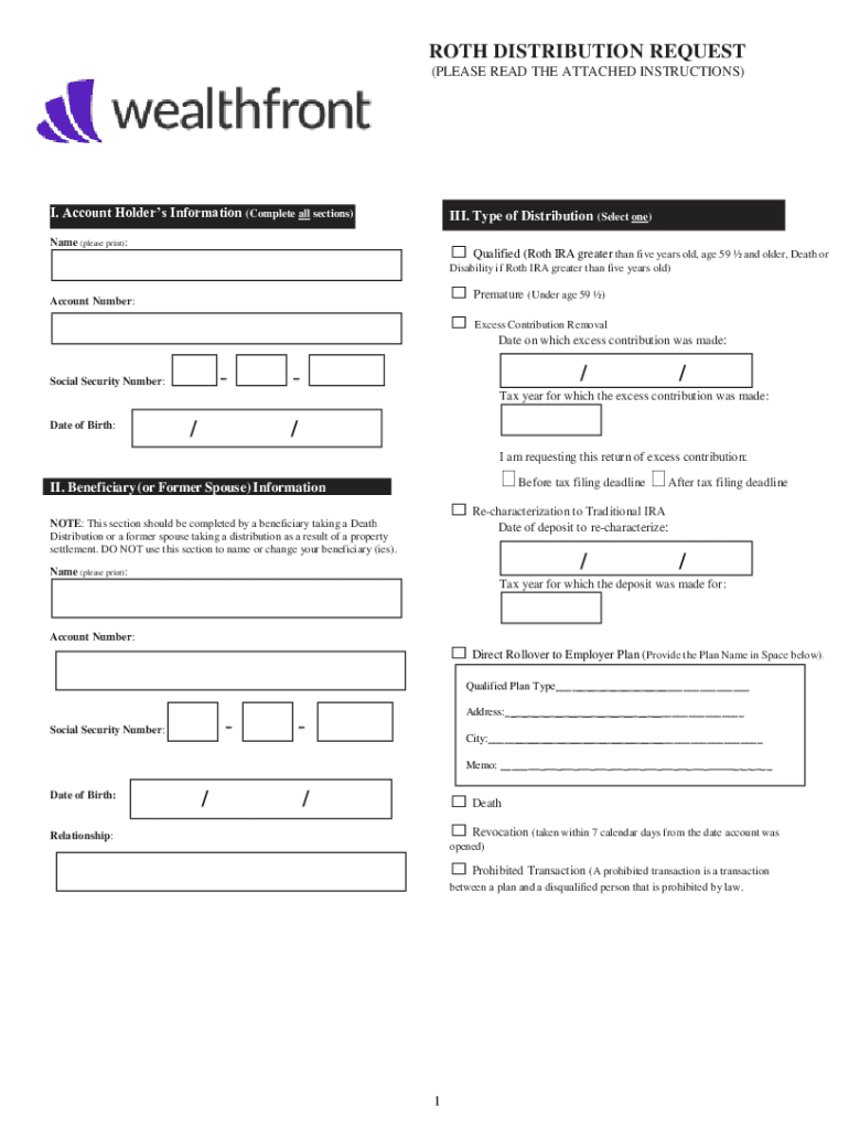 Fillable Online content.sogotrade.compdfRothDistributionRoth ...