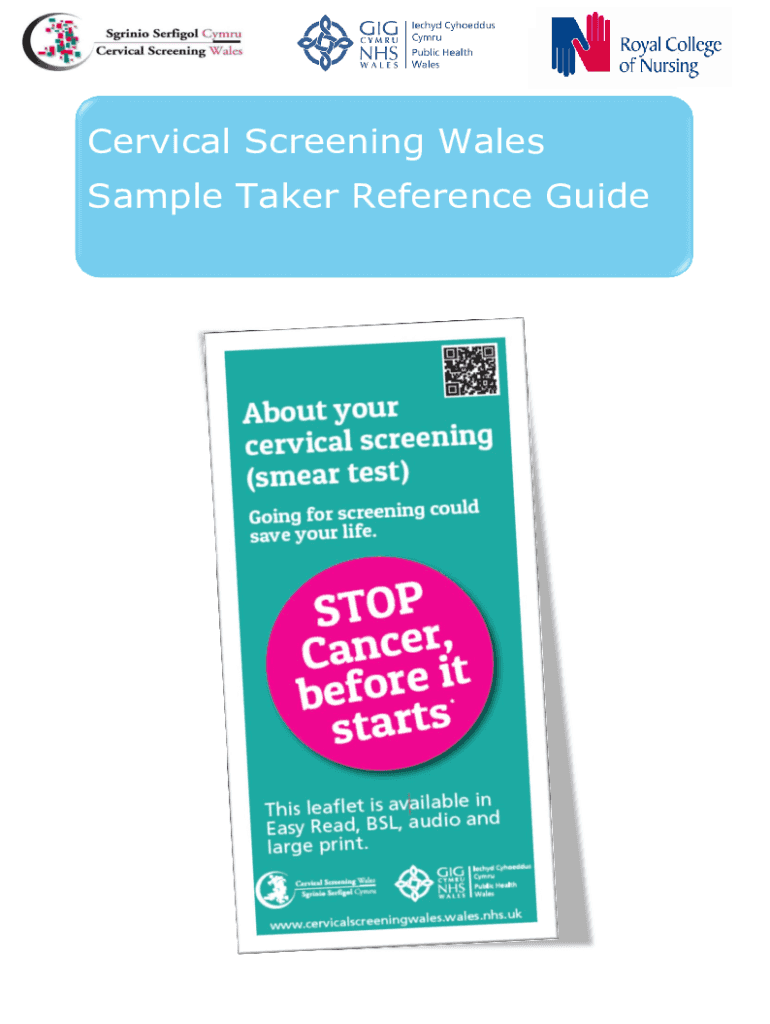 Fillable Online Cervical Screening Sample Taker Reference Guide Fax ...