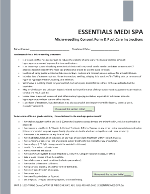 Fillable Online Micro-Needling Consent Form - PatientPop Fax Email ...