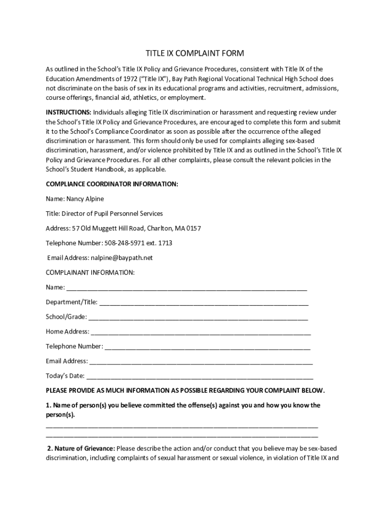 Fillable Online Title IXOnline School Title IX PolicyPA Virtual ... Fax ...