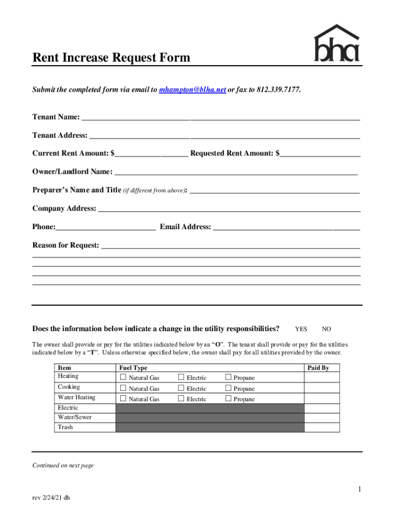 Fillable Online 14 Printable sample rent increase letter template Forms ...