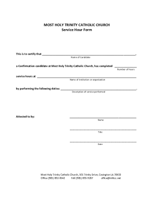 Fillable Online Confirmation service hours sheet" Keyword Found ...
