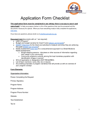 Fillable Online 3. Application Form Checklist Fax Email Print - pdfFiller
