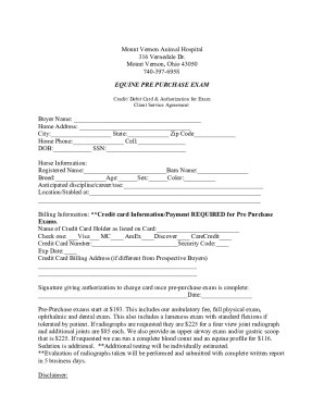 Fillable Online Pre-Purchase exam paperwork Fax Email Print - pdfFiller