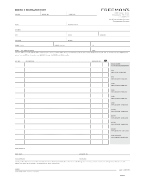 Fillable Online bidding & registration form Fax Email Print - pdfFiller