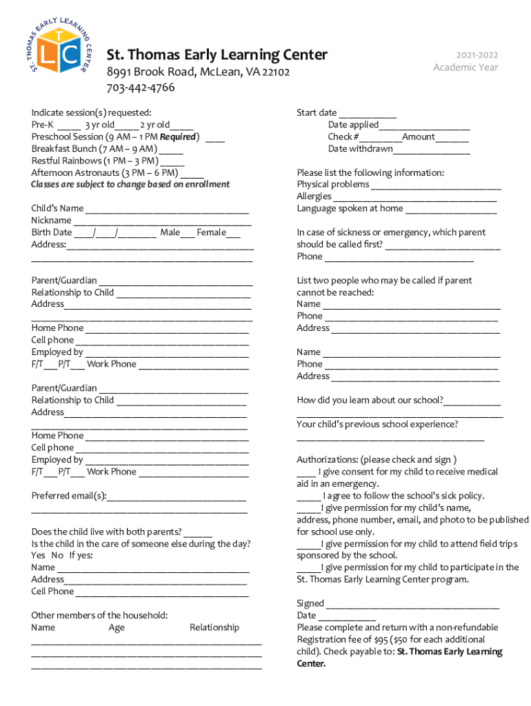 Fillable Online 2021 ELC Registration Form, Updated 4-15-21 Fax Email ...