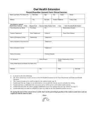 Fillable Online Owl Health Extension Fax Email Print - pdfFiller