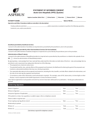 Fillable Online Acute Care Hospitals (IPPS) (System) Fax Email Print ...